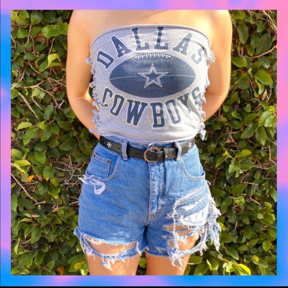 Tops | Reworked Dallas Cowboys Tube Top | Poshmark